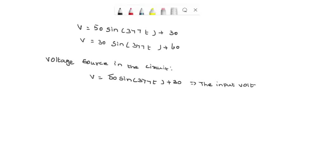SOLVED: Determine the phase difference between the input voltage and the current in the circuit ...