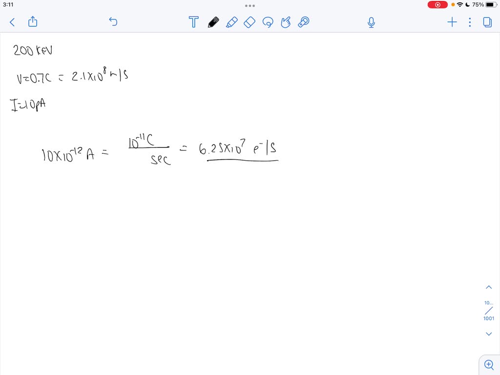 5. Consider a TEM instrument using electrons accelerated at 200 keV ...