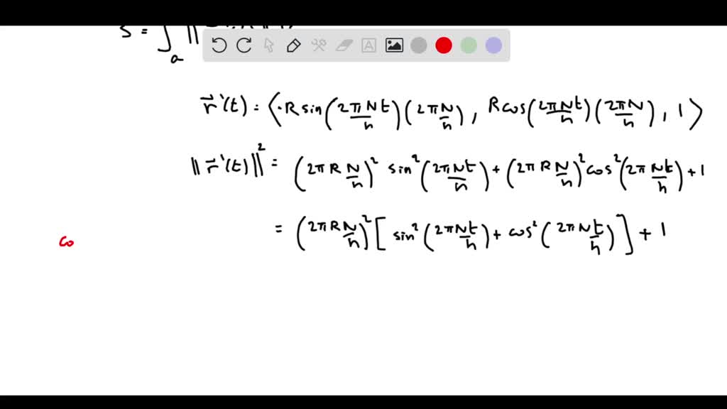 SOLVED: The helix of radius R, height h, and N complete turns has the ...
