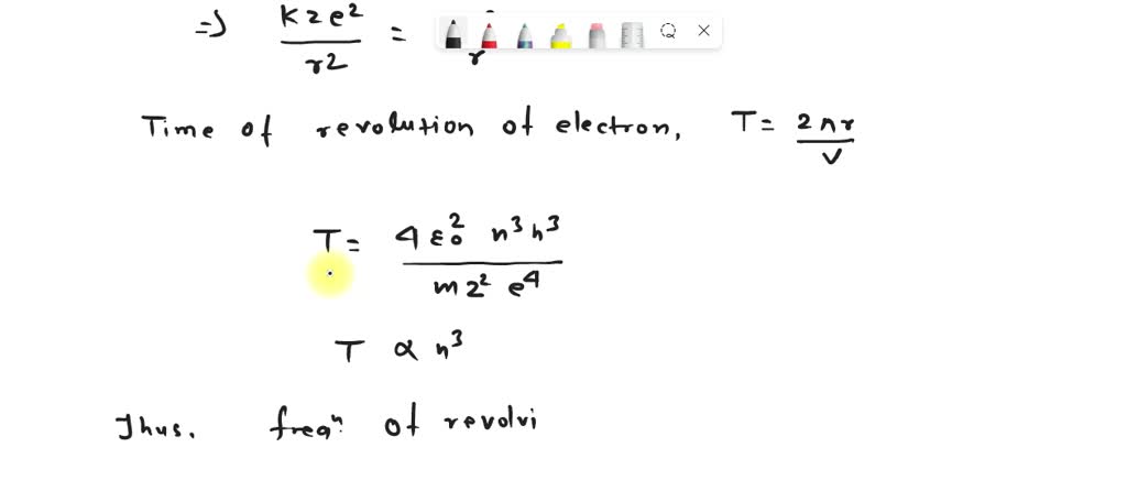 SOLVED: In classical model of atom, find the frequency of revolution of ...