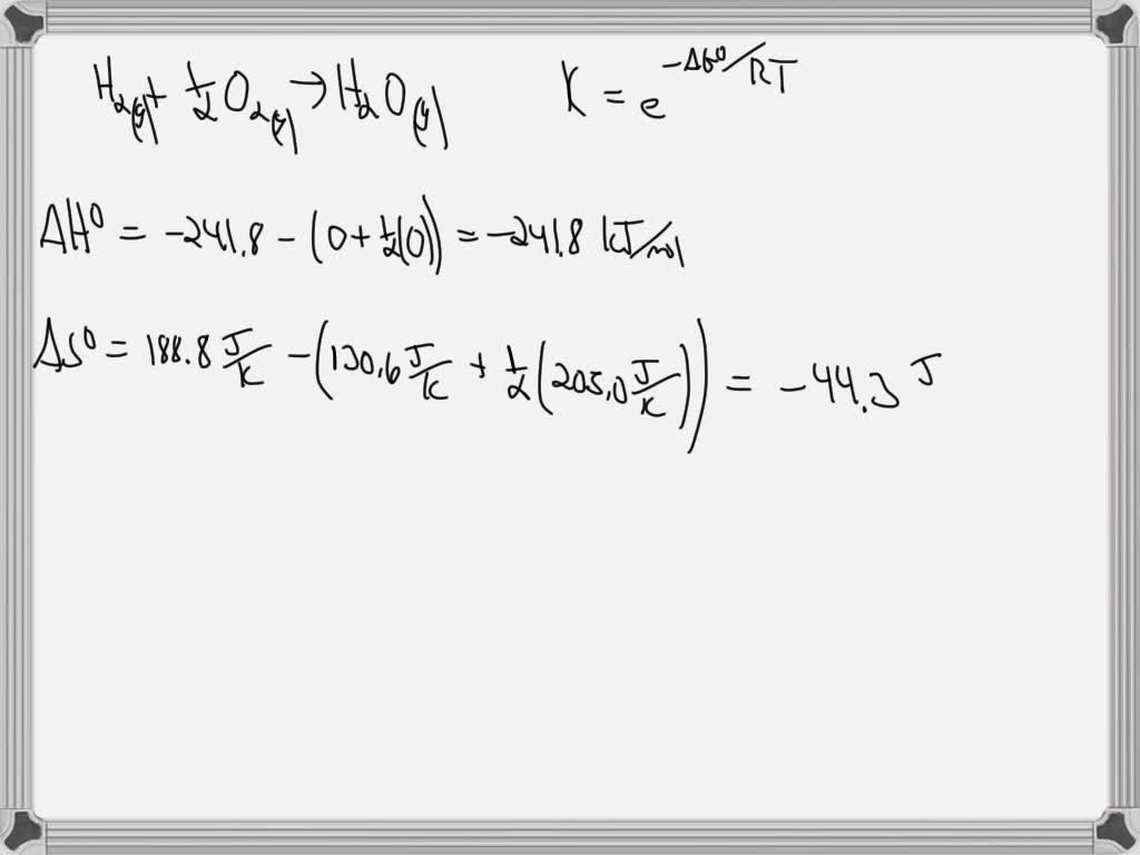 SOLVED: Using the thermodynamic data below, determine the equilibrium ...