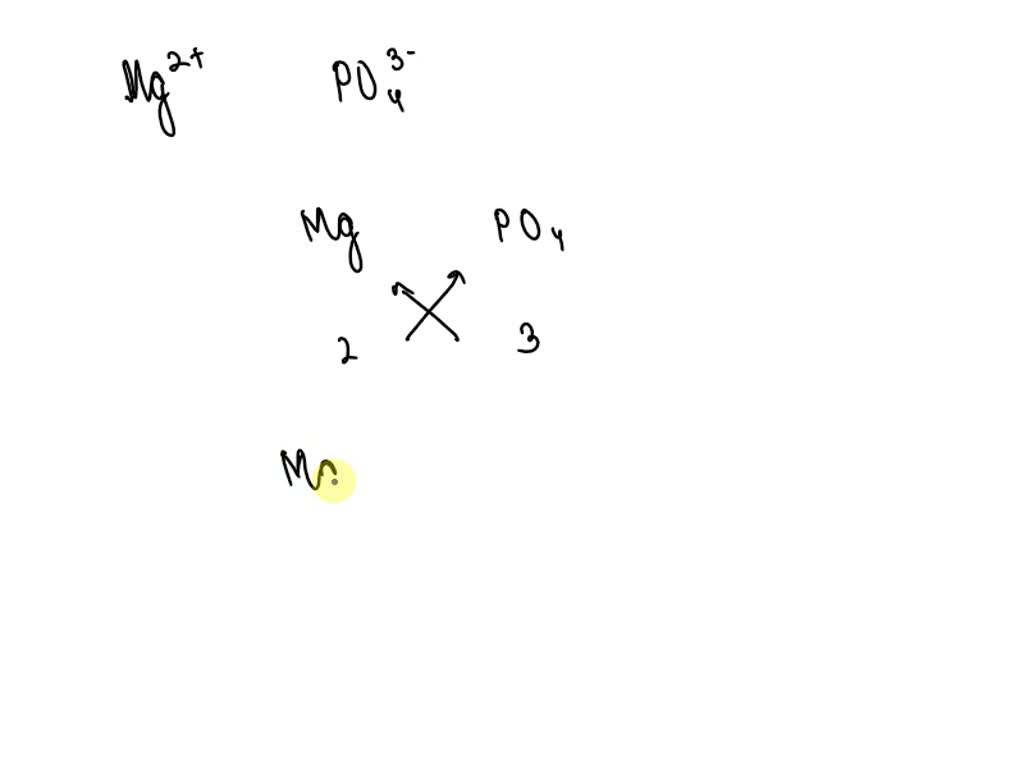 SOLVED: Determine the number of Mg2+ and PO3−4 ions required to form a ...