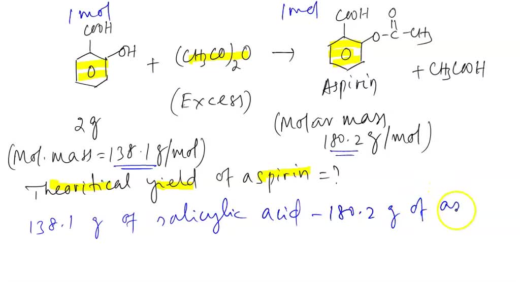SOLVED: Experiment 19 Prelaboratory Assignment: Aspirin Synthesis and Analysis Name: Desk No ...