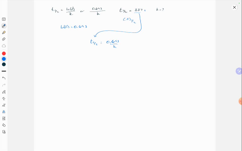 Calculate the first-order rate constant (in units of days-1) for a source whose activity ...