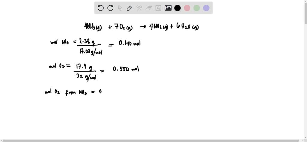 SOLVED: Nitrogen dioxide can be produced by the reaction of ammonia ...