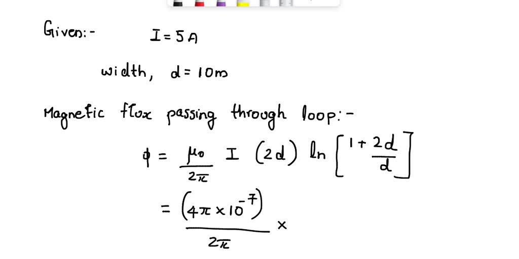 SOLVED: An infinitely long wire carrying current I = 5 A is placed next to a square loop of wire ...