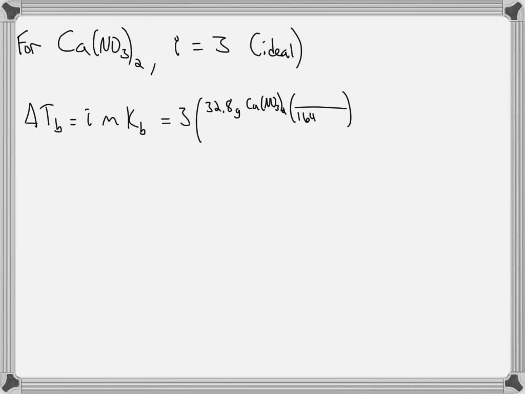 SOLVED: Assuming ideal behavior, find the boiling point of a solution ...