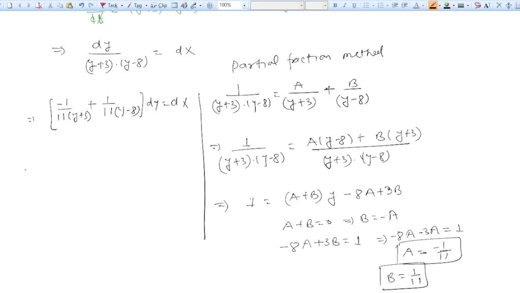 SOLVED: Usa the partial-fraction method to solve the following equation ...