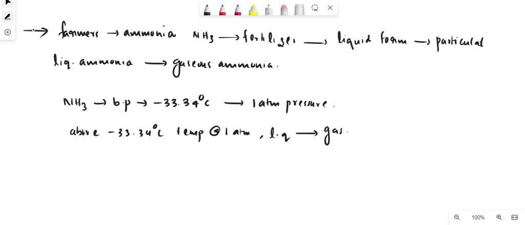 SOLVED: Some farmers use ammonia, nh3, as a fertilizer. This ammonia is ...