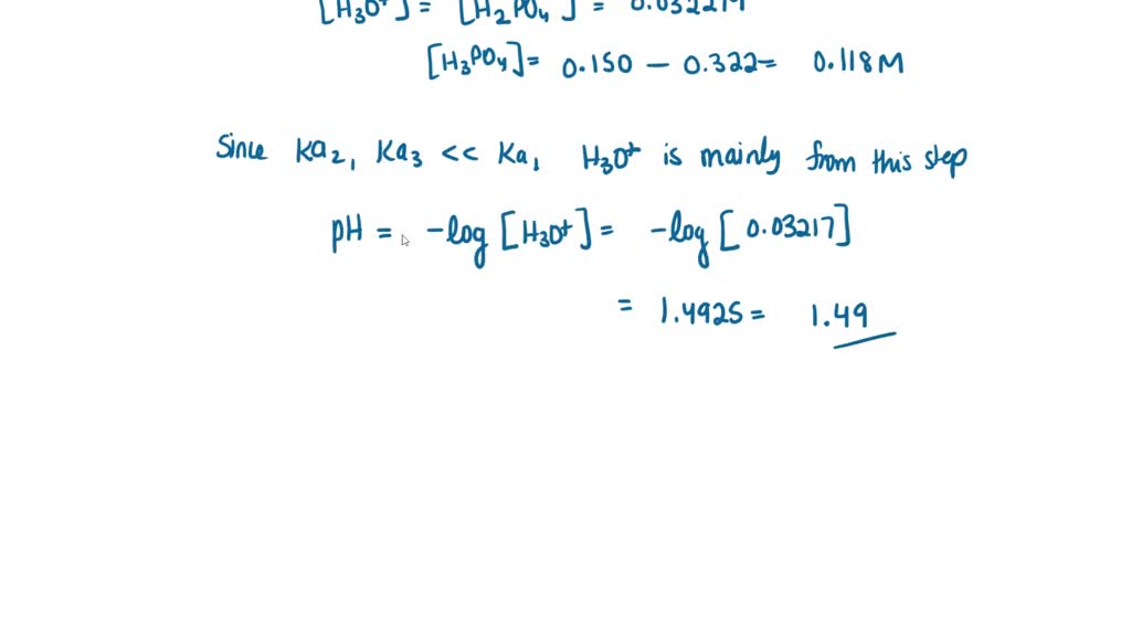 SOLVED: Phosphoric acid, H3PO4(aq), is a triprotic acid, meaning that ...