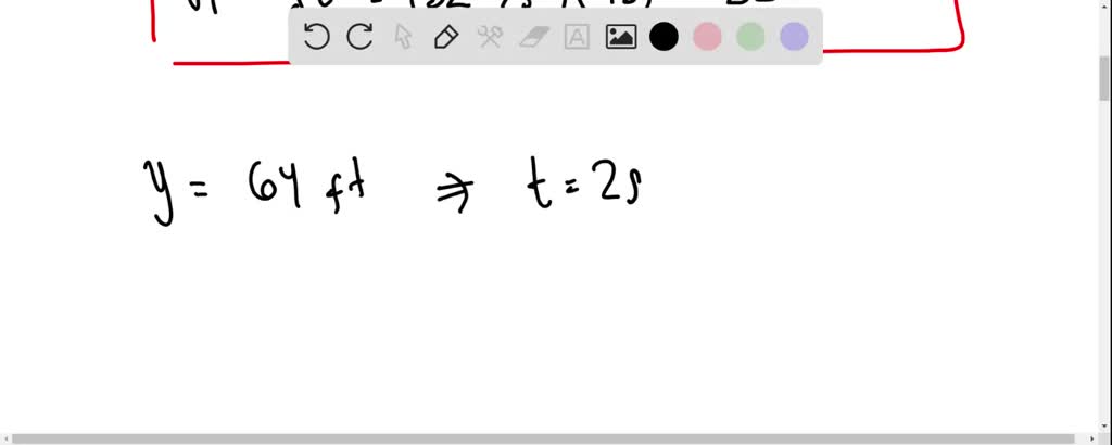 SOLVED: 'An object projected vertically upward from ground level returns tO earth in seconds ...