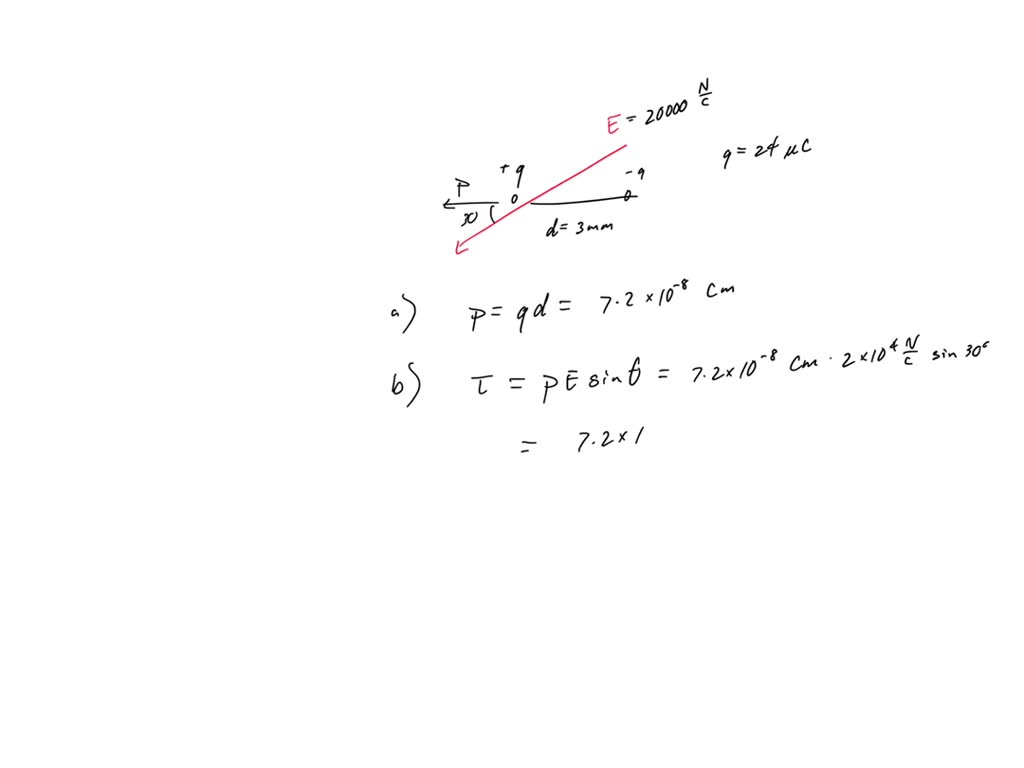 SOLVED: 2. Two equal but opposite charges each of magnitude 24.0 uC are separated by a distance ...