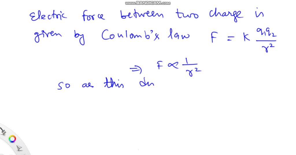 SOLVED: Which statement best explains the relationship between the electric force between two ...