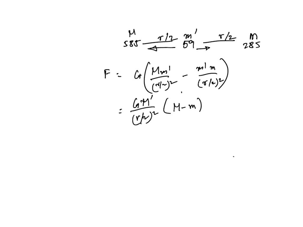 SOLVED: Objects with masses of 285 kg and a 585 kg are separated by 0. ...