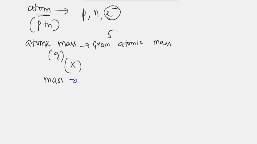 SOLVED: The mass of 5 GAM of X is 80g . [Symbol is not real] a ) What ...