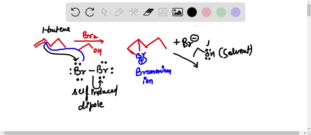 SOLVED: Consider the mechanism for the addition of Br2 to 1-butene in ...