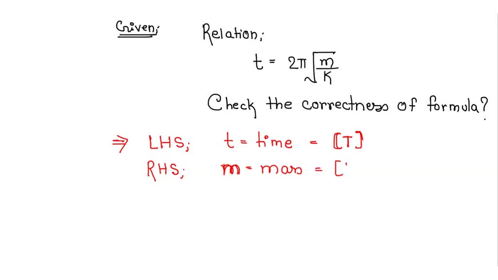 SOLVED: In order to find the time period of a simple pendulum we use ...