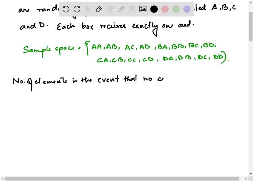 SOLVED: Four cards labeled A, B, C, and D are randomly placed in four ...