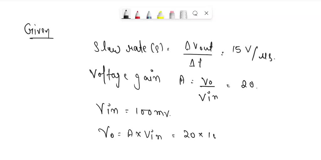 4. A wideband operational amplifier has a slew rate of 15 V/us. If the ...