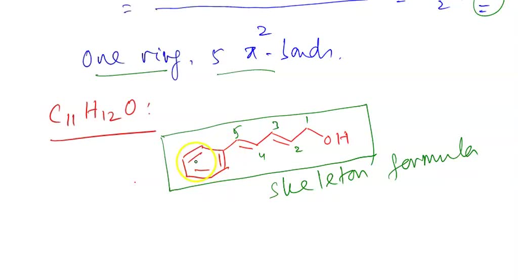 SOLVED: Write the skeleton formula, IUPAC name, and degree of ...