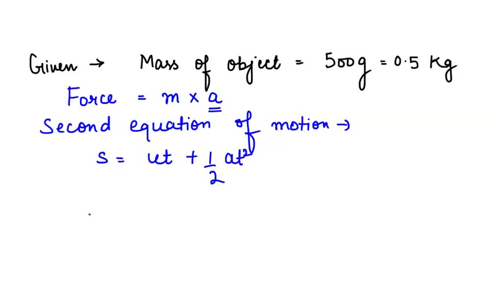 SOLVED: A body of mass 500 g, initially at rest, is acted upon by a ...