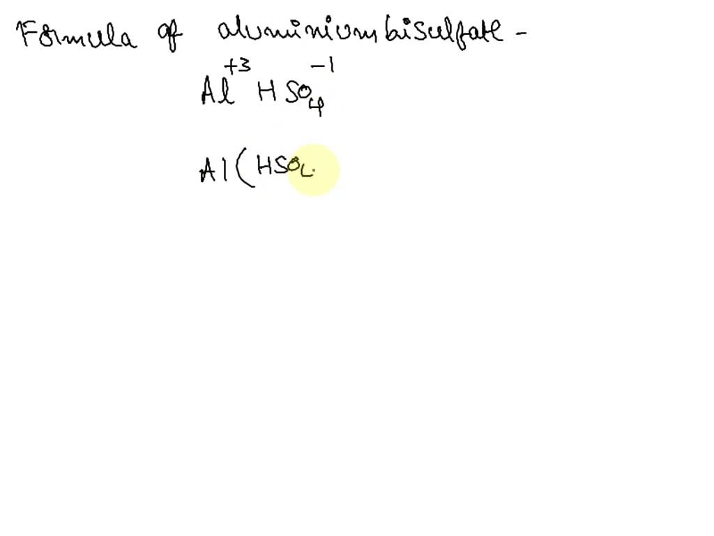 Bisulfate Ion Formula