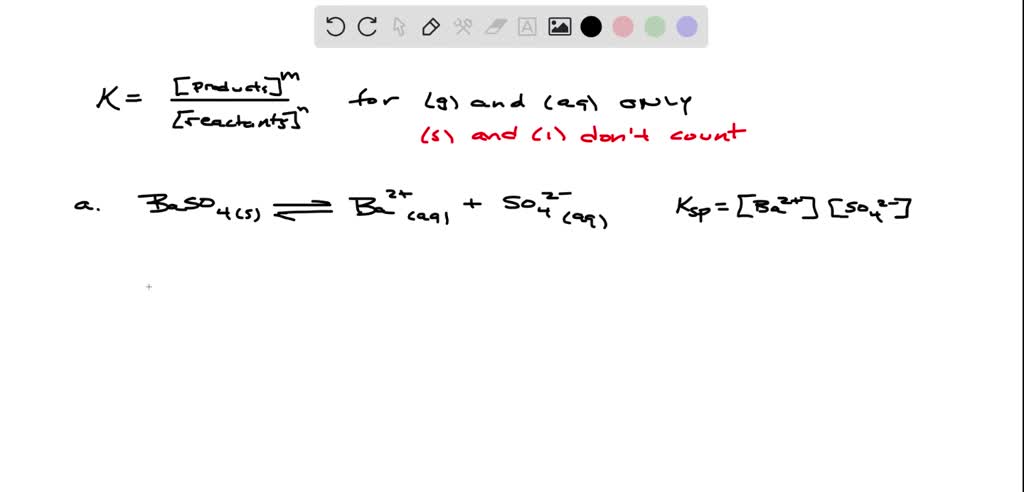 SOLVED: Part A Write a balanced equation for the dissolution of BaSO4 ...