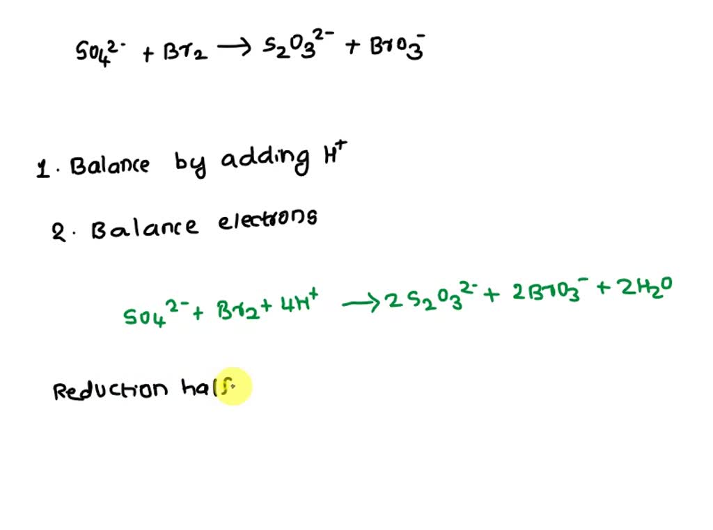 SOLVED: Balance the following reaction in acidic solution. Label the ...