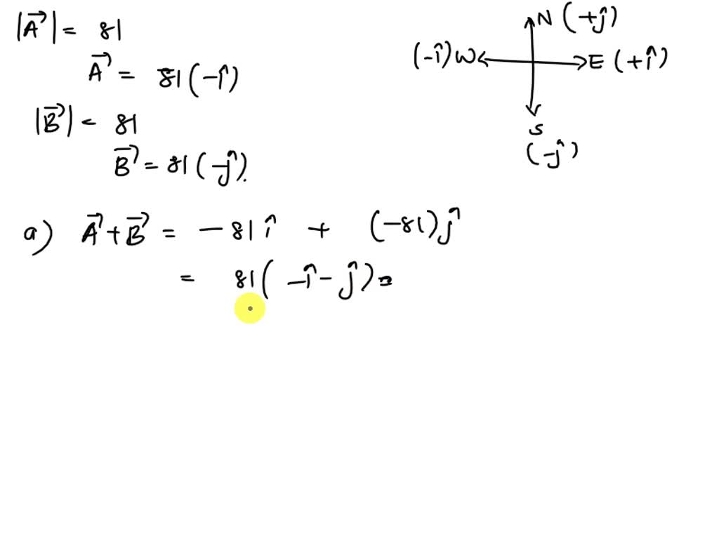 SOLVED: Chapter 01 Problem 26 GO Vector A has the same magnitude and ...