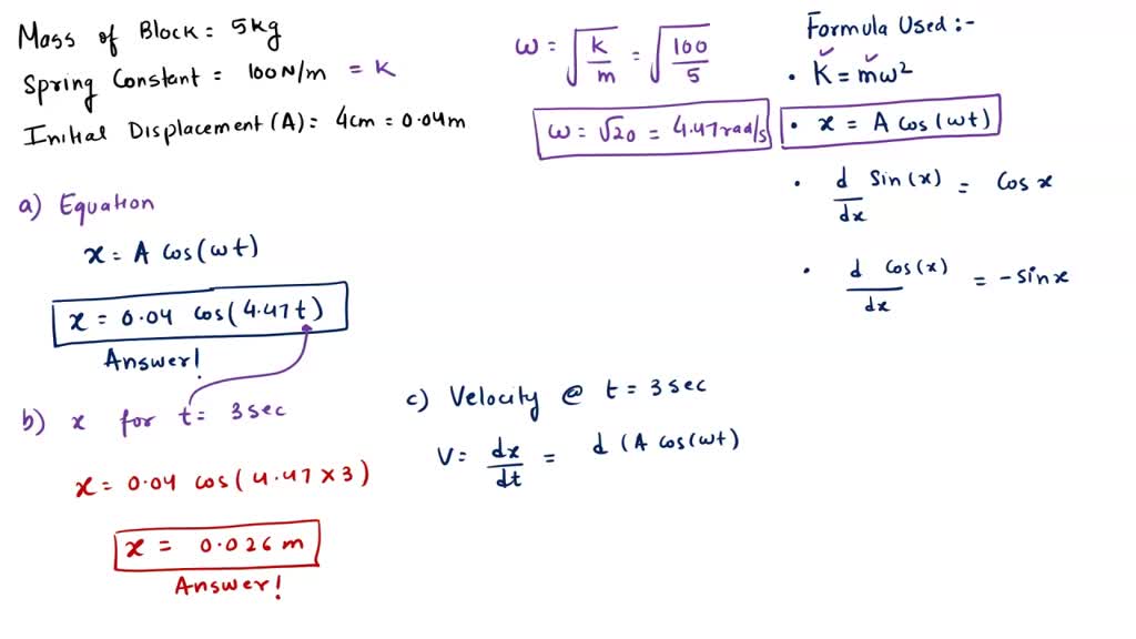 SOLVED: A mass is placed on a frictionless, horizontal table. A spring (k=100 N / m), which can ...