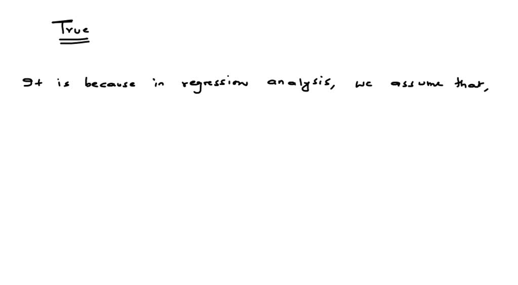 SOLVED: The assumption of independent error terms in regression ...