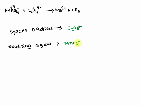 Consider the following unbalanced equation: MnO4 + H2