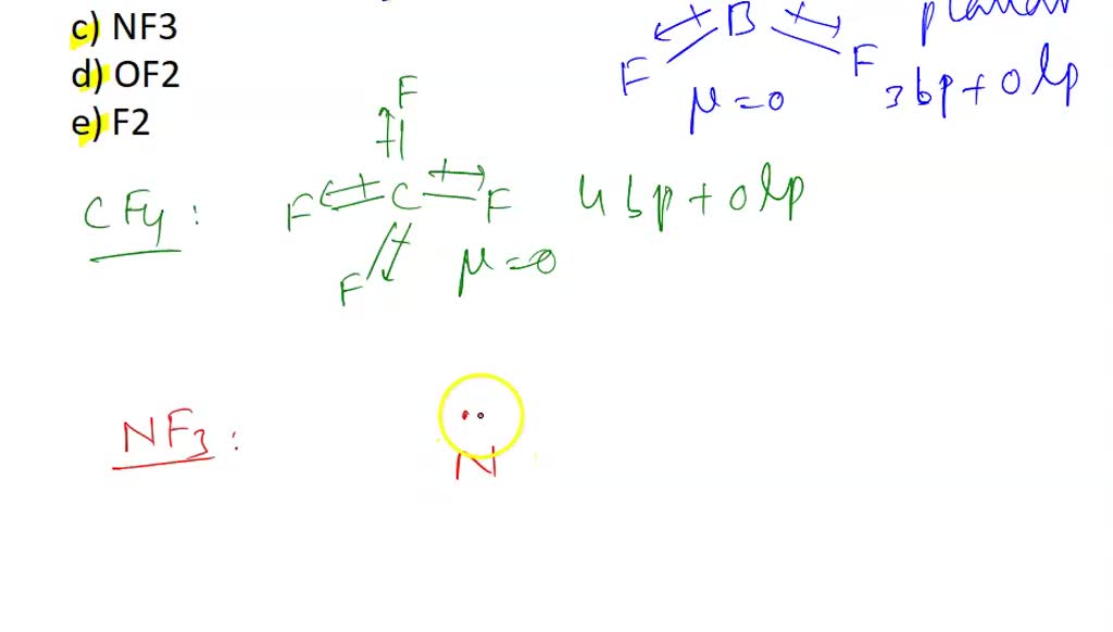 SOLVED: Which molecule(s) below would you expect to possess a net ...