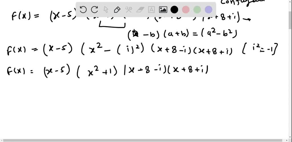 Solved Form Polynomial F X With Real Coefficients Having The Given