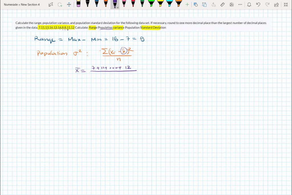 SOLVED Calculate Both The Sample And The Population Standard