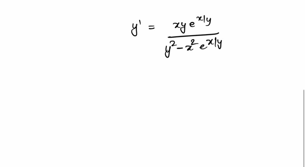 SOLVED: Use a substitution y = vx to find the general solution to the following homogeneous ...