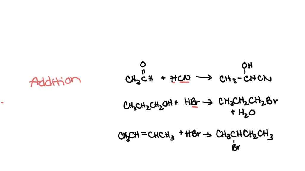 SOLVED: Classify each of the following organic reactions 8 Substitution ...