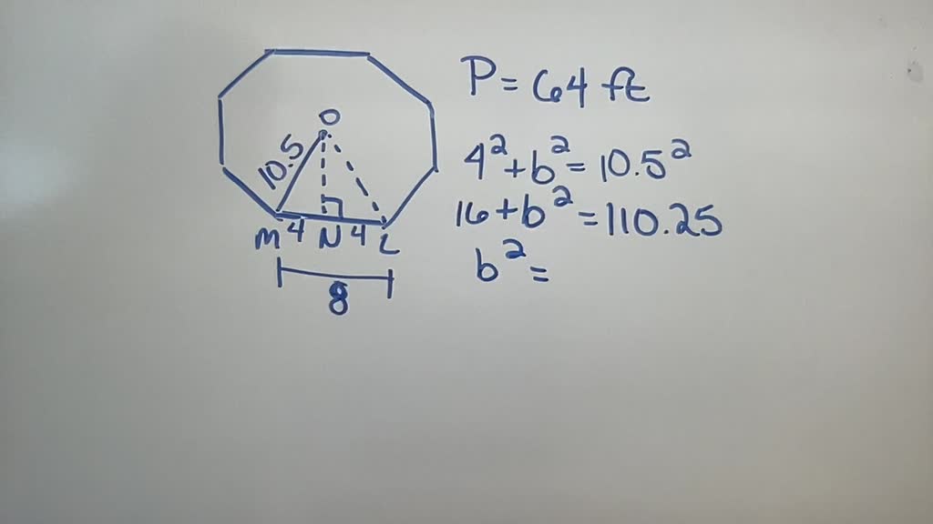 The regular octagon in the ceiling of this cathedral has a radius of 10 ...