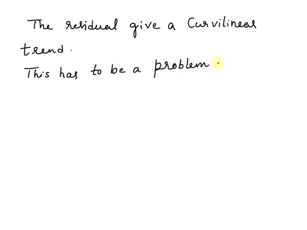 Solved You Run A Regression And Check Your Residuals If They Look Like This Which Regression