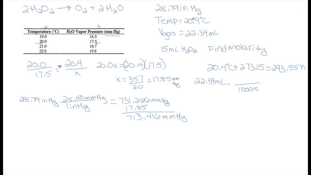 SOLVED: Text: Collection of a Gas over Water In an experiment designed ...