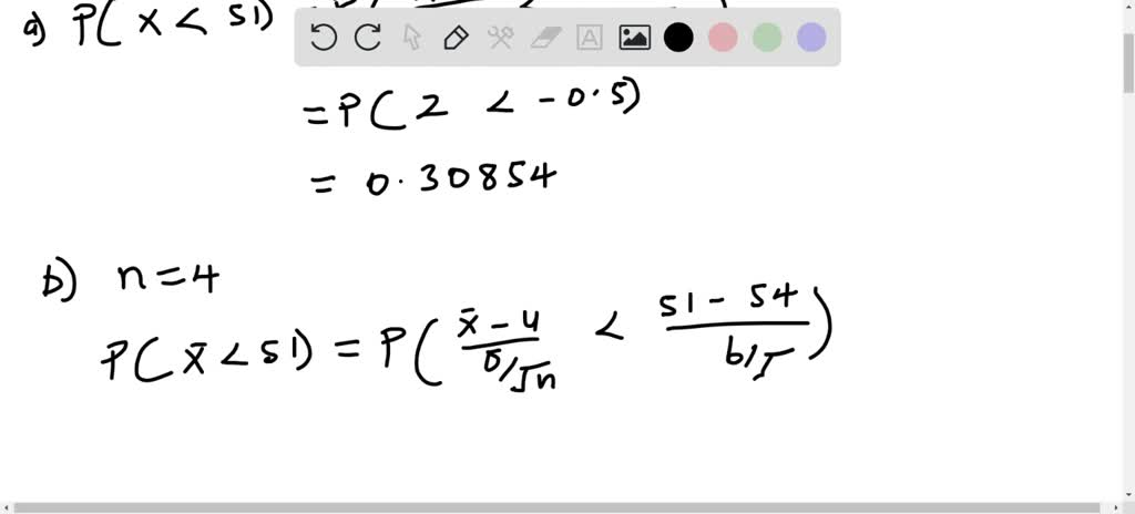 Solved A Normal Distribution Has A Mean Of μ 54 And A Standard Deviation Of σ 6 A What Is