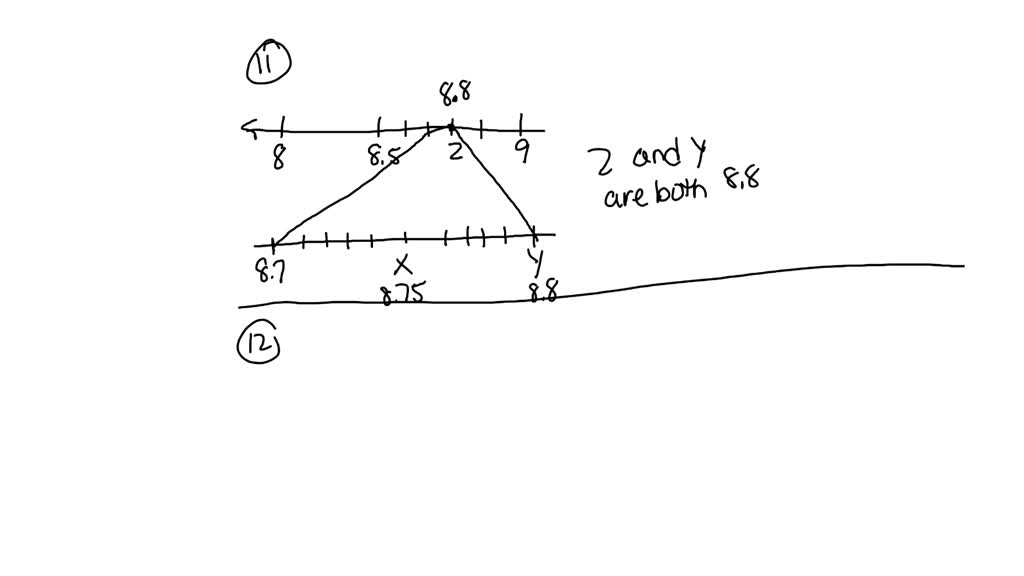 SOLVED: Please help. ASAP. Thank you! 11. Which two points on the number line represent the same ...
