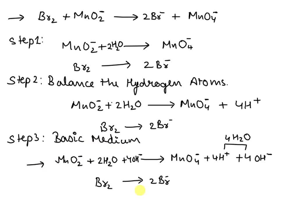 SOLVED: Balance the reaction between SO32- and MnO2 to form S2O32- and ...