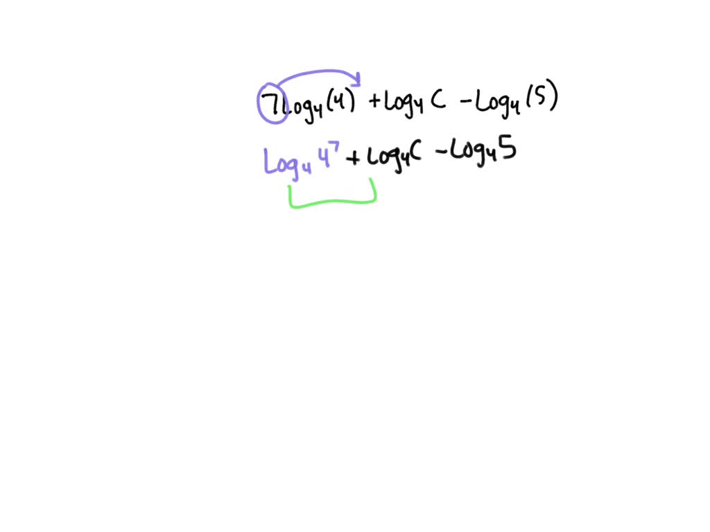 SOLVED: Write the following as single logarithm Assume all variables ...
