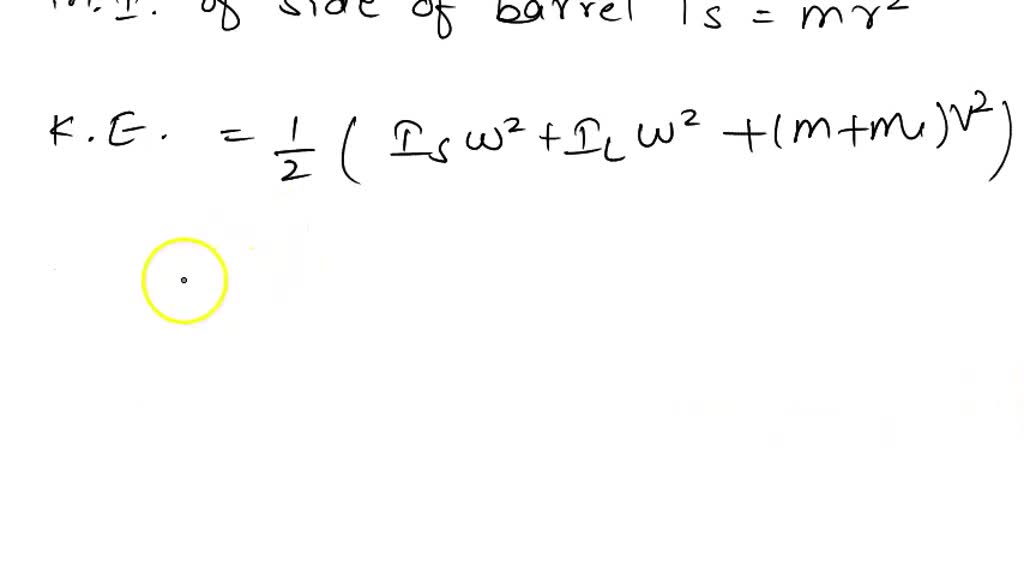 SOLVED: An empty cylindrical barrel is open at one end and rolls ...