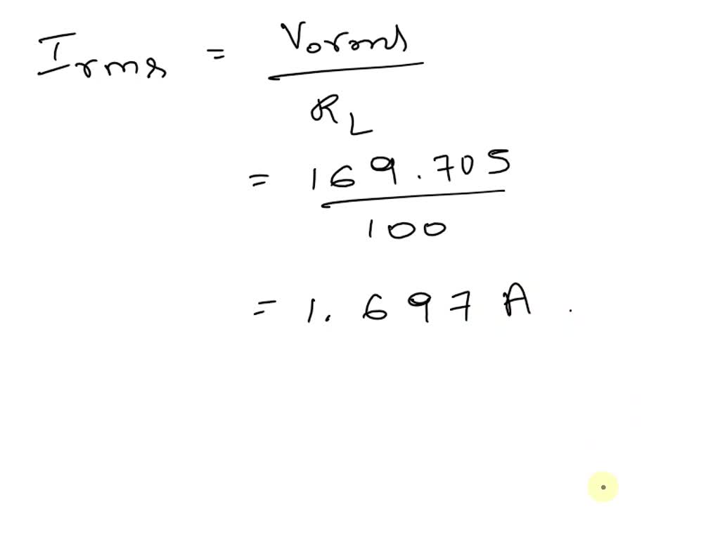 SOLVED: An ideal single-phase source, 240V,50Hz, supplies power to a load resistor R=100 Ohm by ...