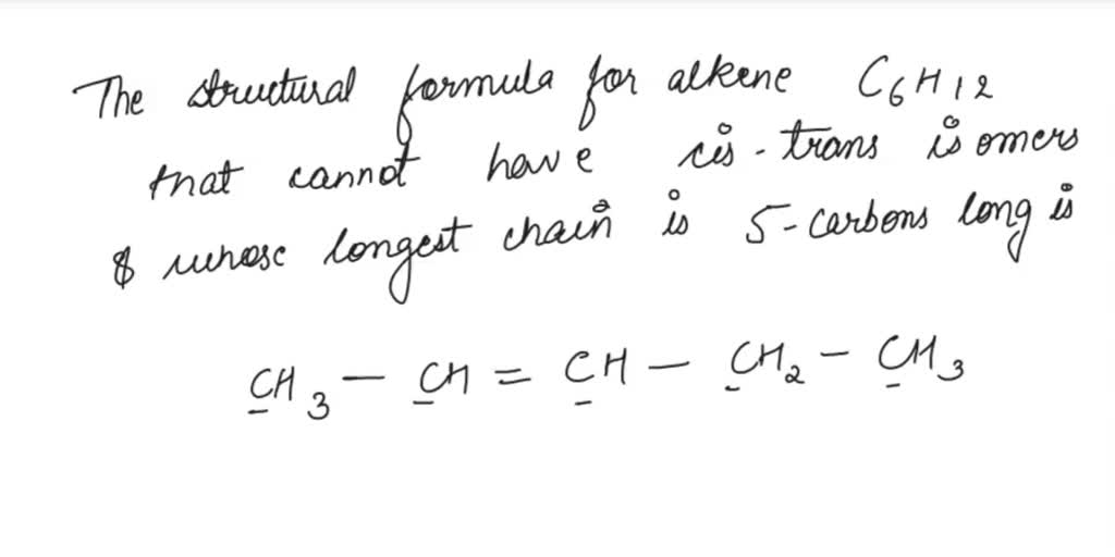 SOLVED: Write structural formulas for compounds that meet the following ...