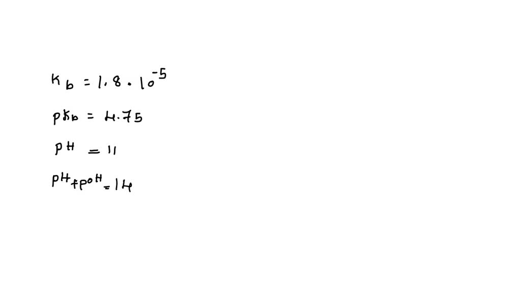 SOLVED: Ammonia is a weak base with the formula, NH3; the Kb for ...