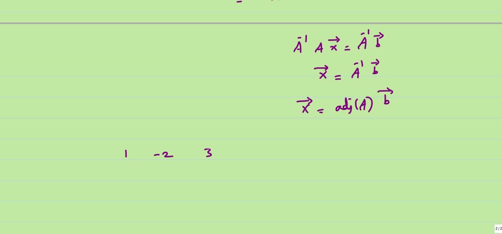 SOLVED: Write the system of linear equations in the form Ax = b and solve this matrix equation ...