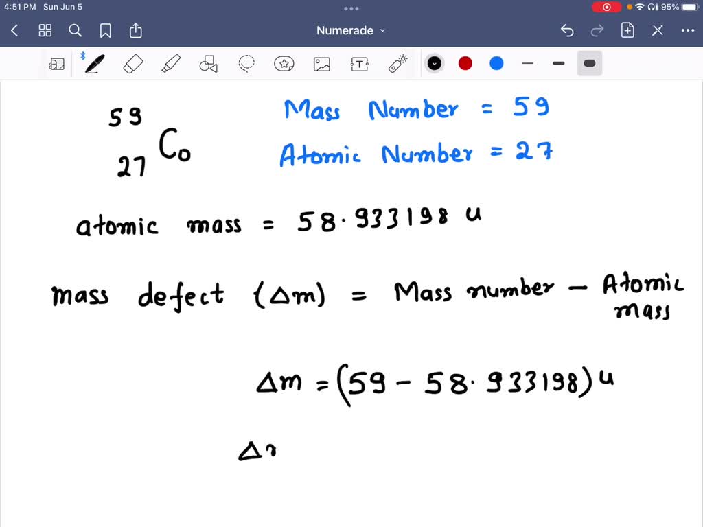 SOLVED: Determine the mass defect of the nucleus for cobalt-59 (^59Co ... SOLVED: Determine the mass defect of the nucleus for cobalt-59 (^59Co ...
